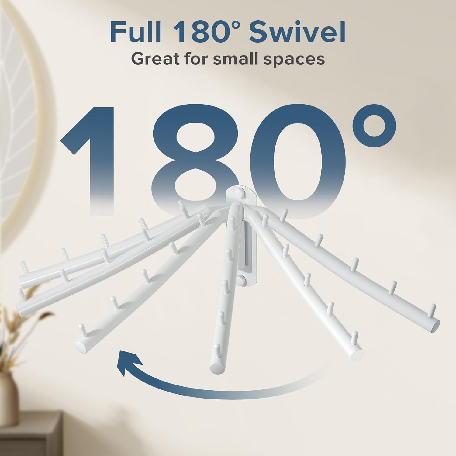 THESG-Swing Clothes Hanger Rack,Garment Racks Wall Mount Clothes Bar ...