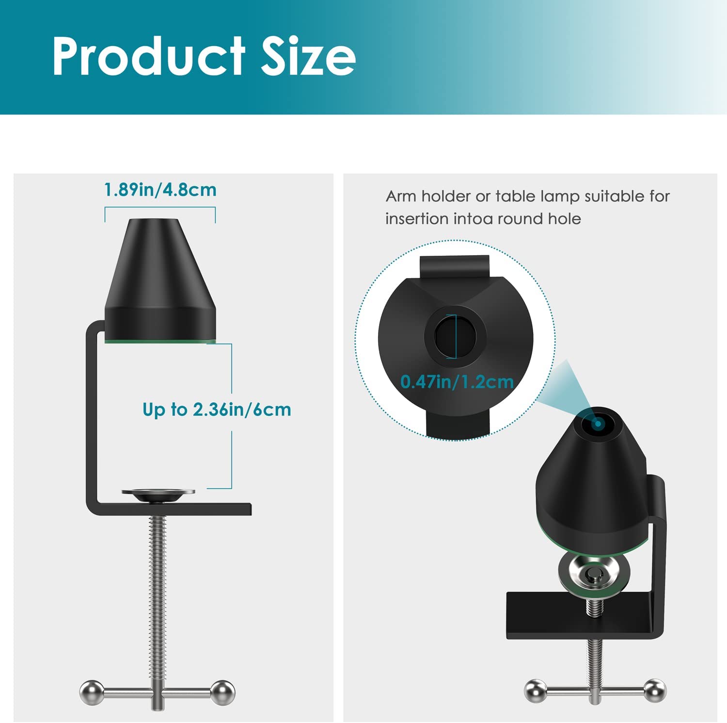 THESG-Table Mount Clamp for Mic Boom Arm - C Clamp for Microphone Boom ...