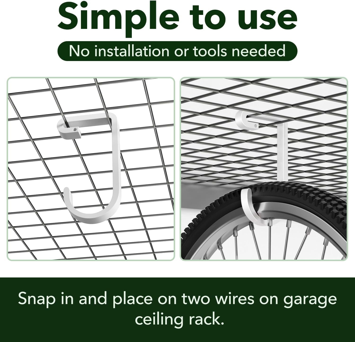 THESG-Thickened Hooks for Overhead Storage Racks,Garage Hooks for ...