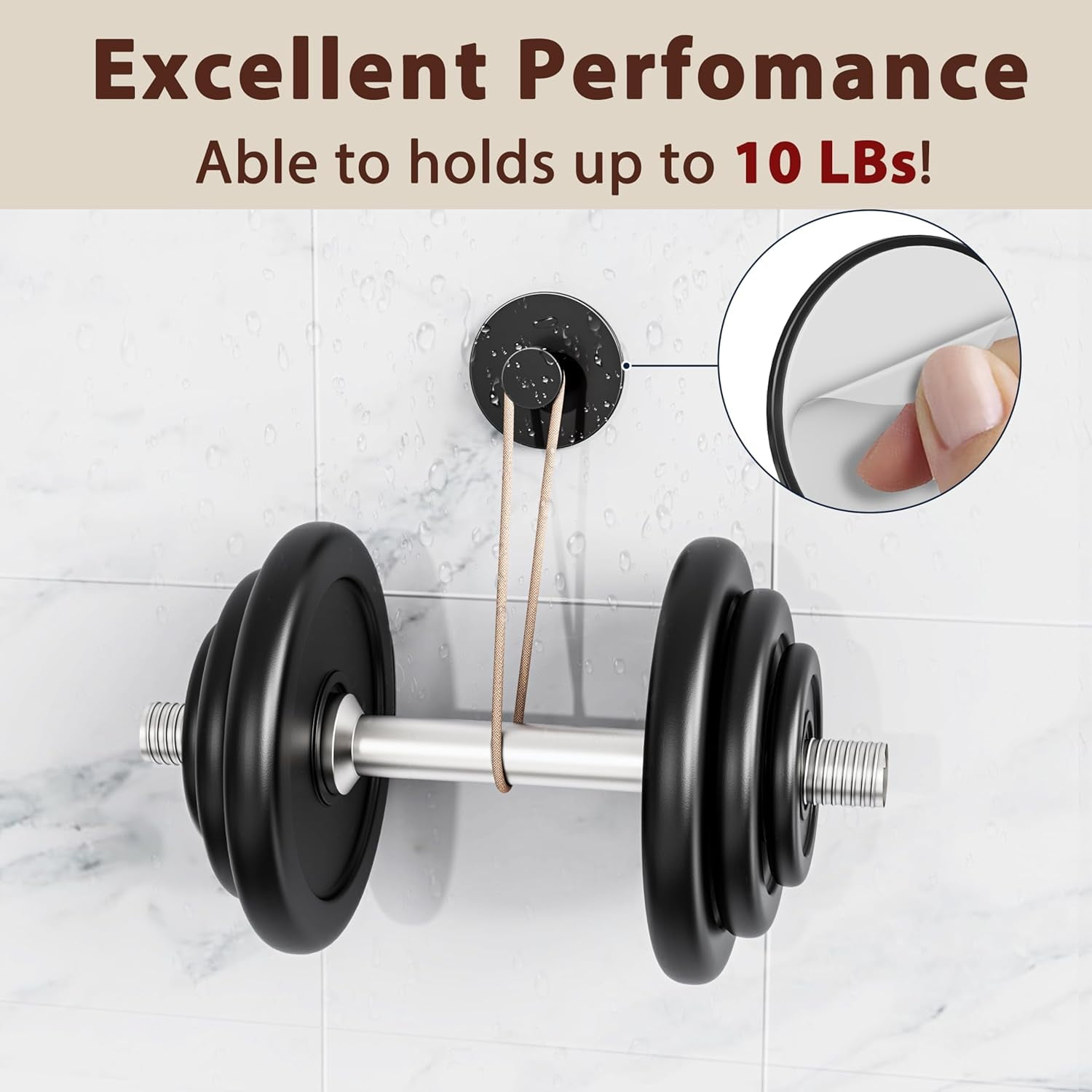 THESG-Towel Hooks for Bathroom Wall - Extra Sticky Stainless, Holds up ...