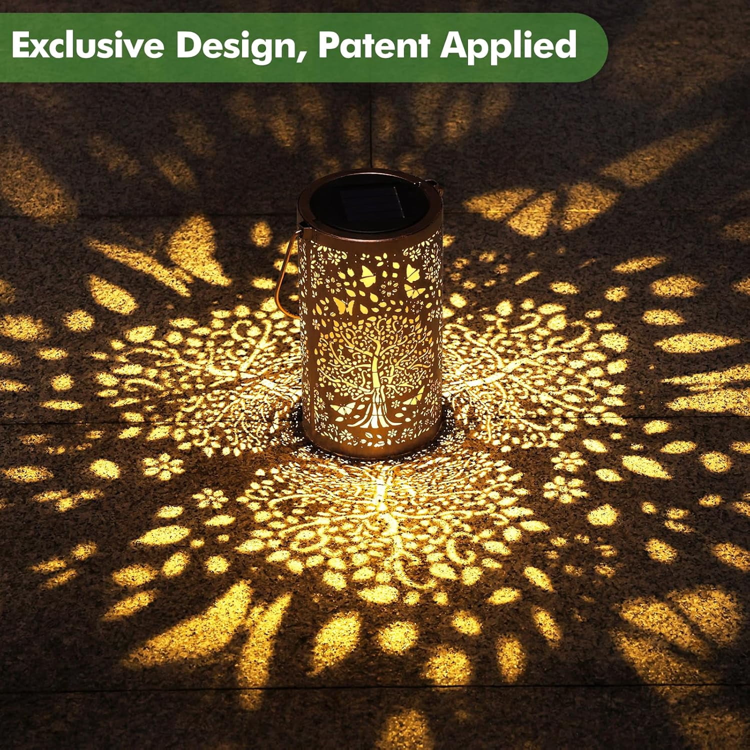THESG-Tree of Life Outdoor Solar Lantern Waterproof - Hanging Solar ...