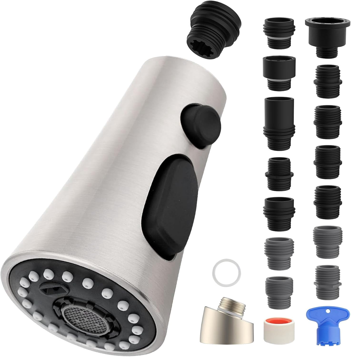 THESG-Universal Kitchen Faucet Head Replacement, 3 Modes Pull Down ...