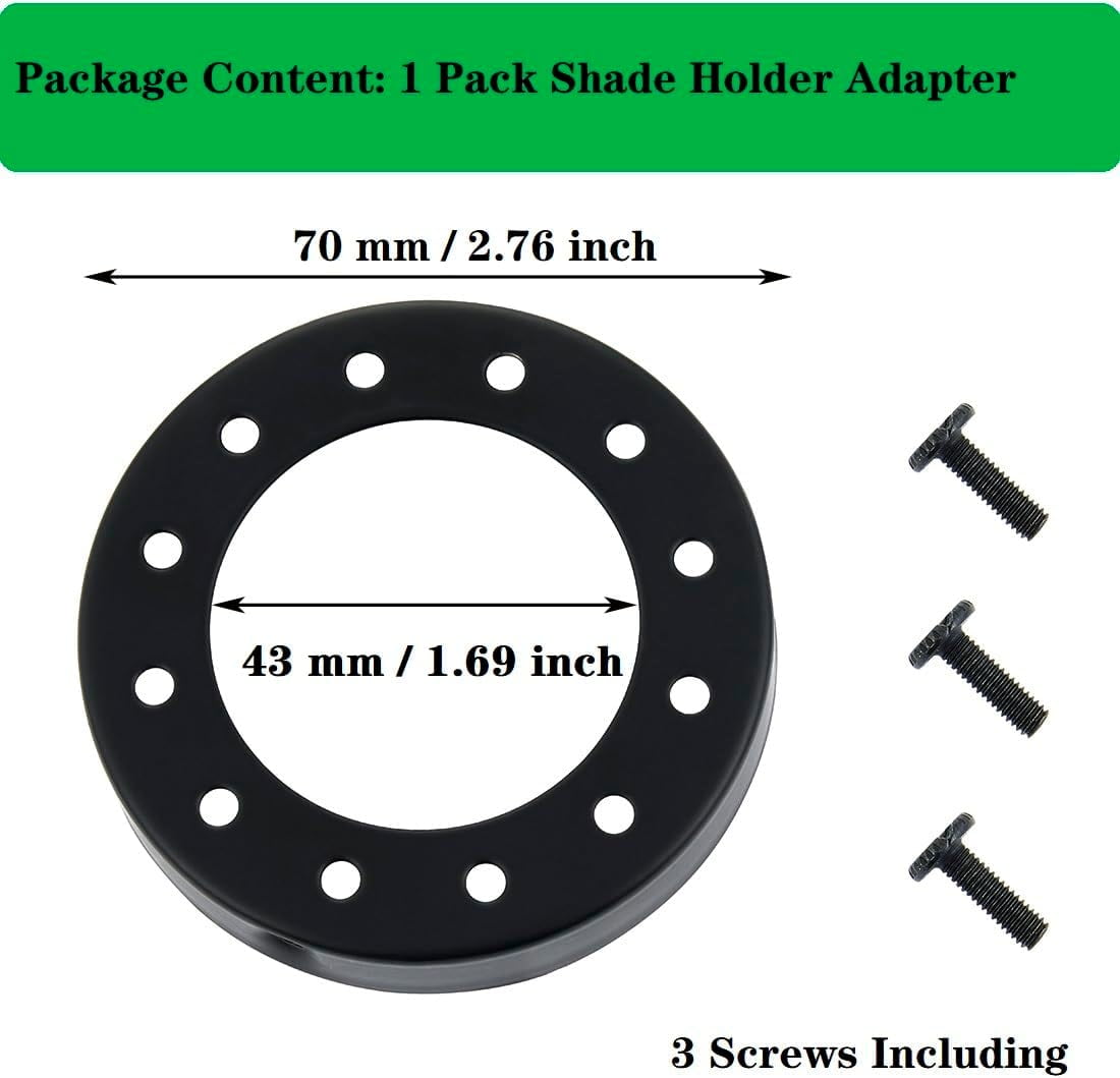 THESG-Uno-Type Shade Holder 2 1/4" Lamp Shade Adapter Ring,Glass Lamp ...