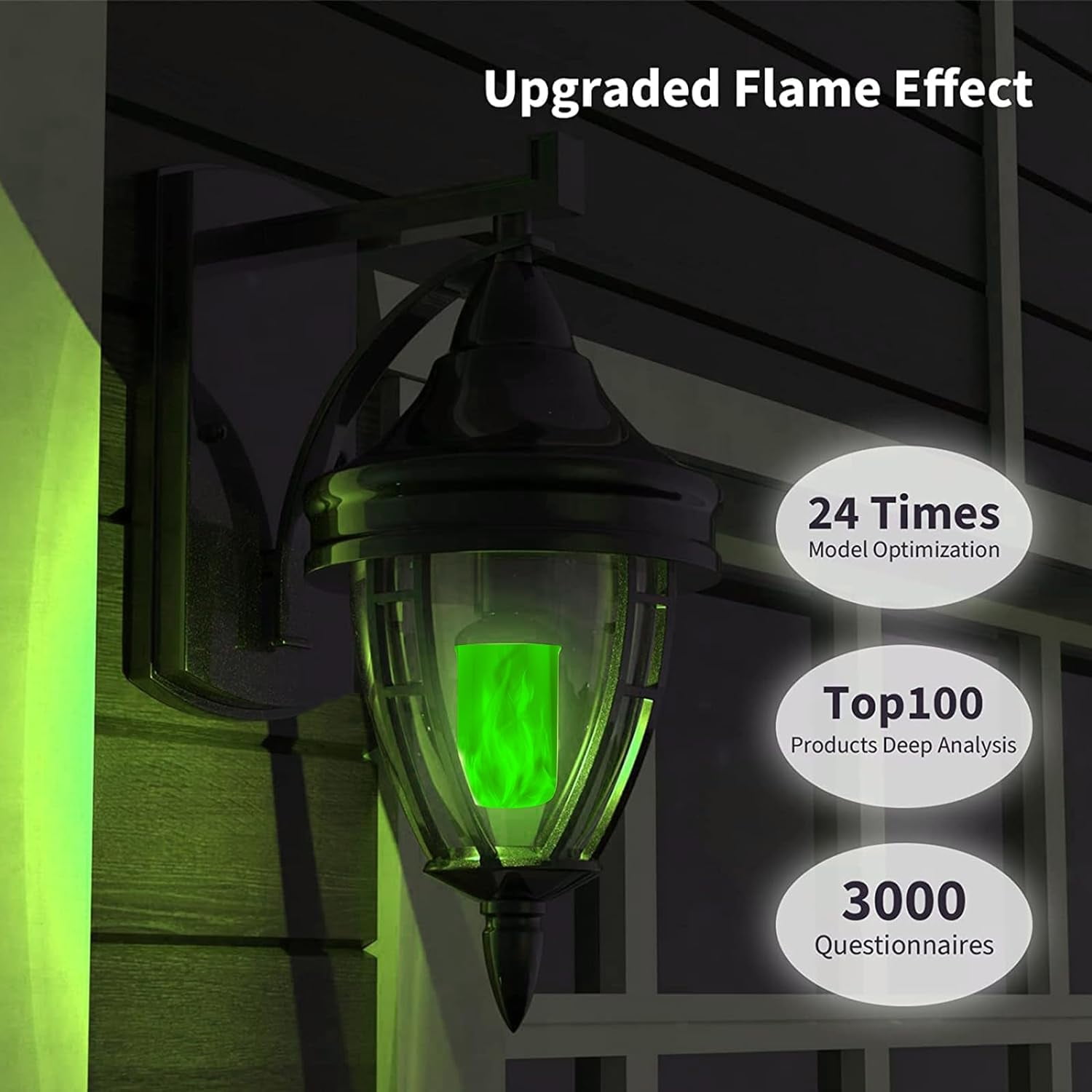 THESG-【Upgraded Flame】 LED Flame Light Bulbs, 4-Mode Flickering Light ...