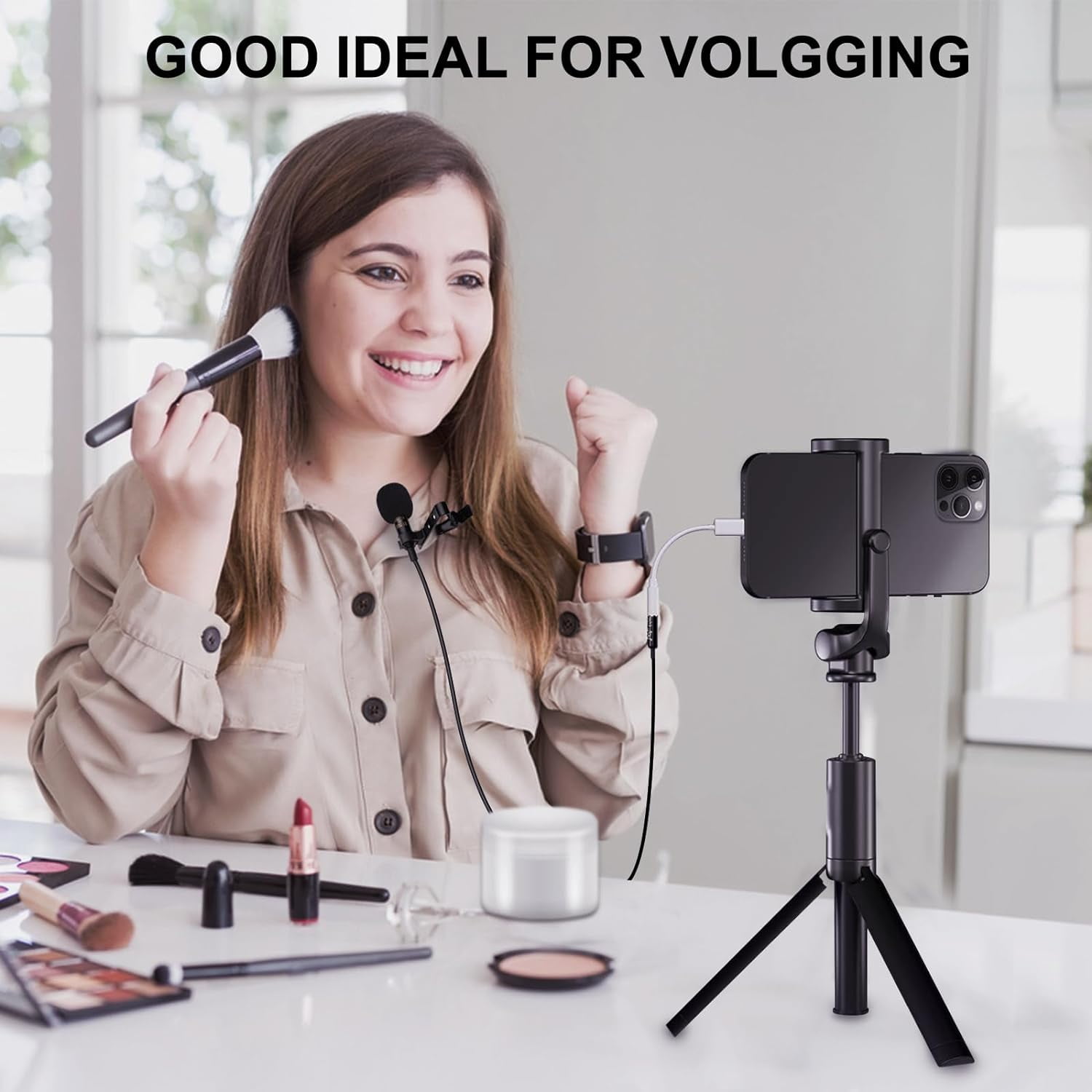 THESG-Upgraded Lavalier Lapel Microphone, Omnidirectional Condenser Mic ...