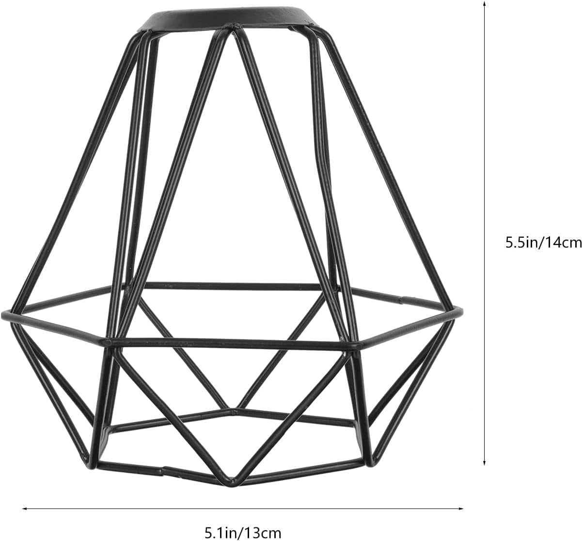 THESG-Wall Lamp Shade Vintage Cage Lampshade Lamp Guard: Black Metal ...