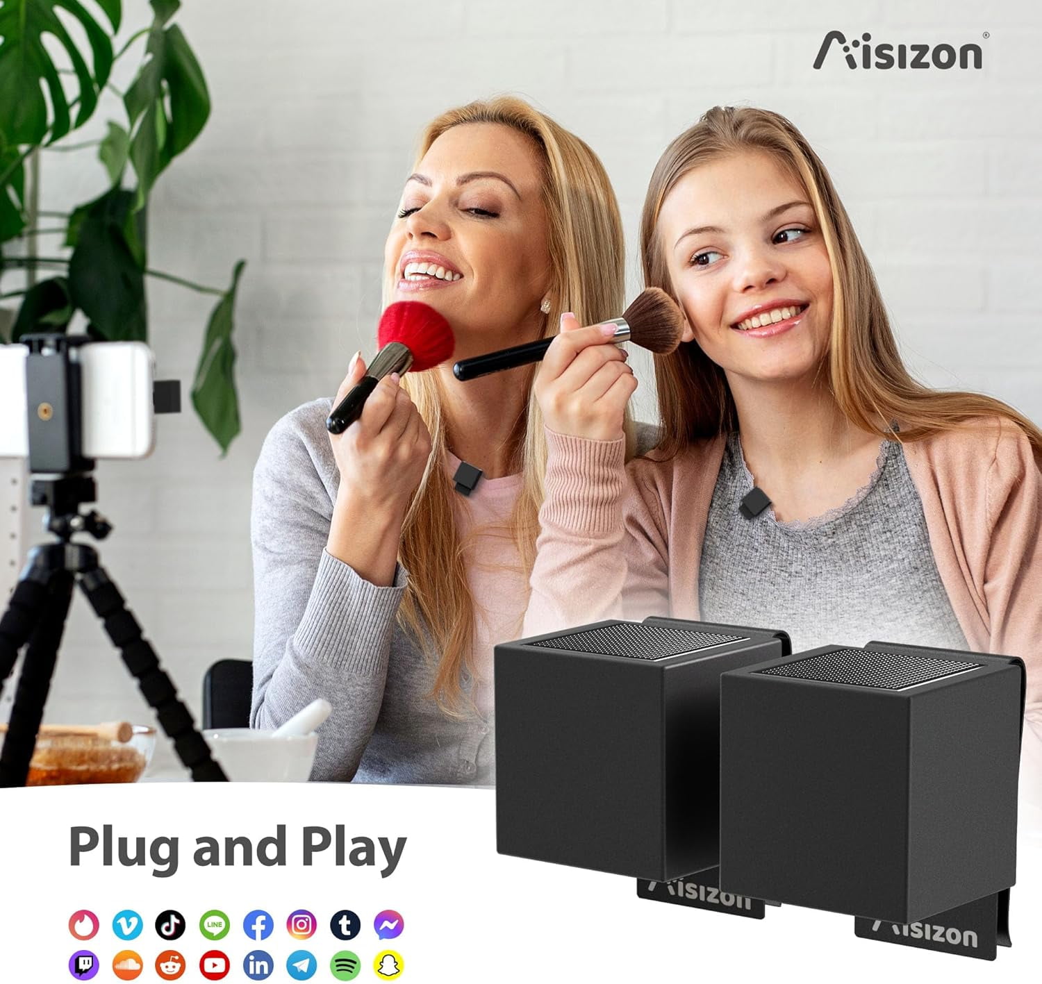 THESG-Wireless Lavalier Microphone with Noise Cancellation, HI-FI Audio ...