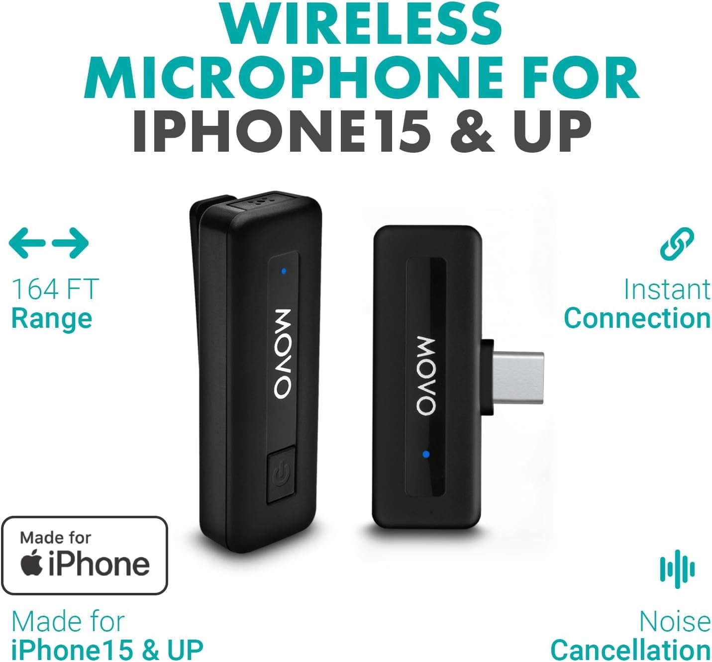THESG-Wireless Mini USB-C Wireless Microphone for iPhone 15 - iPhone 15 ...