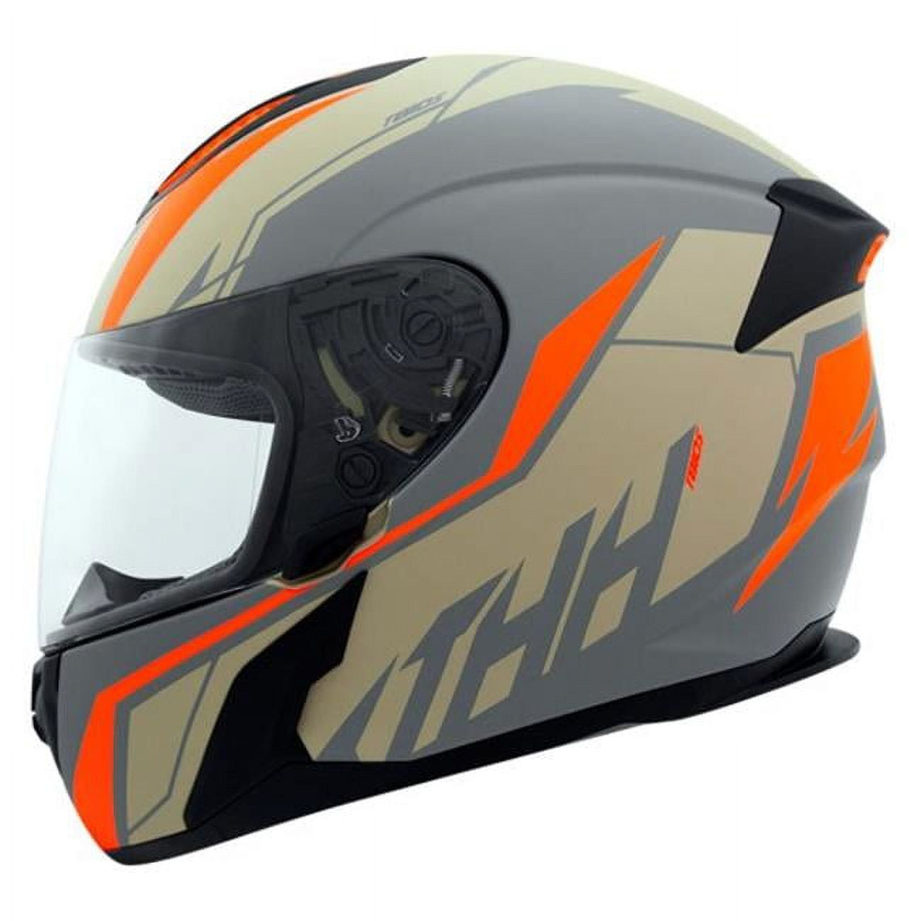THH Helmets T810S Turbo Helmet (Medium, Gray/Orange) - Walmart.com