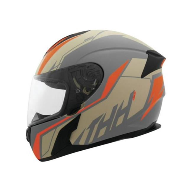 THH Helmets 646876 T810S Turbo Helmets, Gray & Orange - Extra Small ...