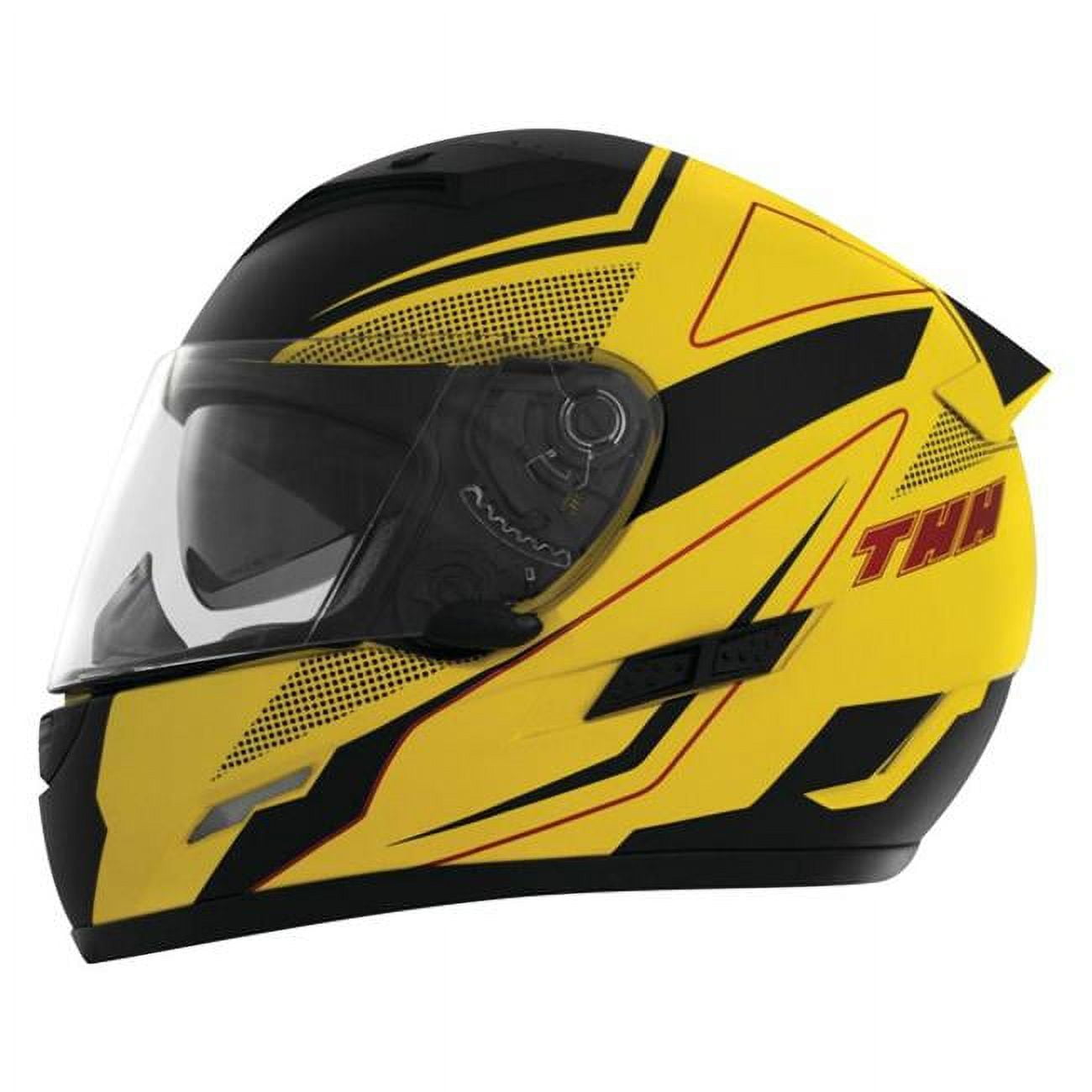 THH Helmets TS-80 FXX Full Face Helmet, Yellow & Black - Extra Large ...