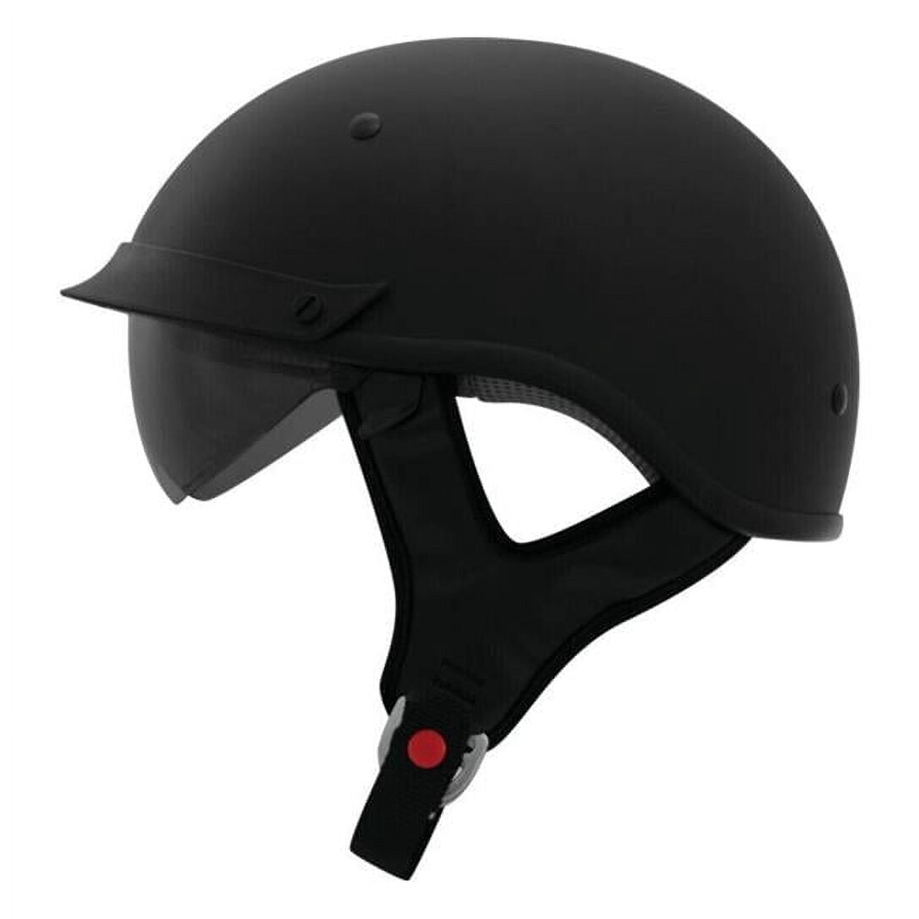 THH T-72 Open Face Motorcycle Half Helmet Matte Black MD - Walmart ...