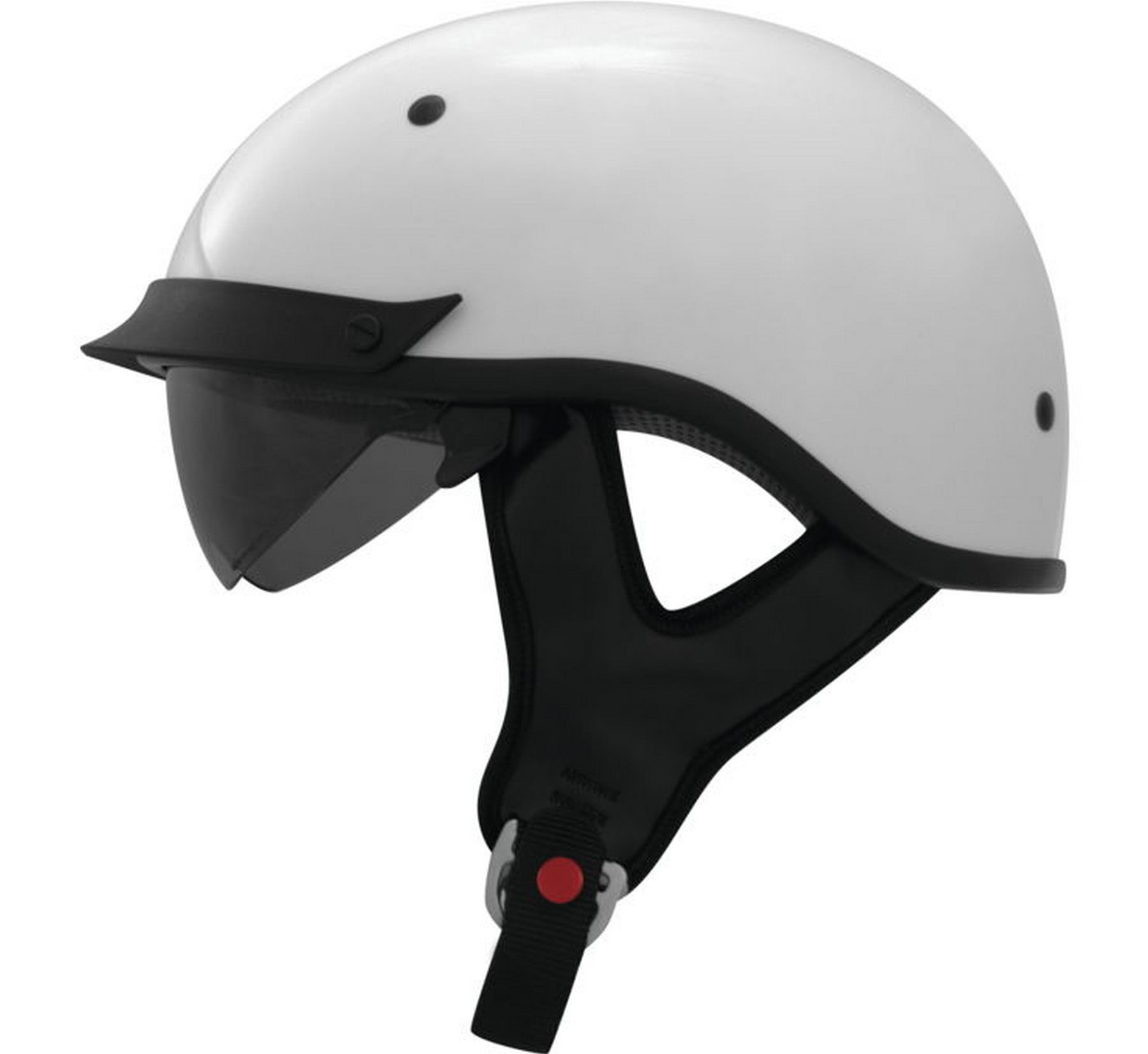 THH T-72 Open Face Motorcycle Half Helmet White MD - Walmart.com