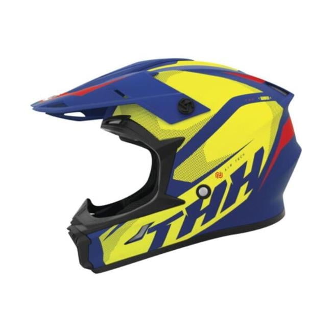 THH T710X Air Tech Youth MX Offroad Helmet Blue/Yellow LG - Walmart.com