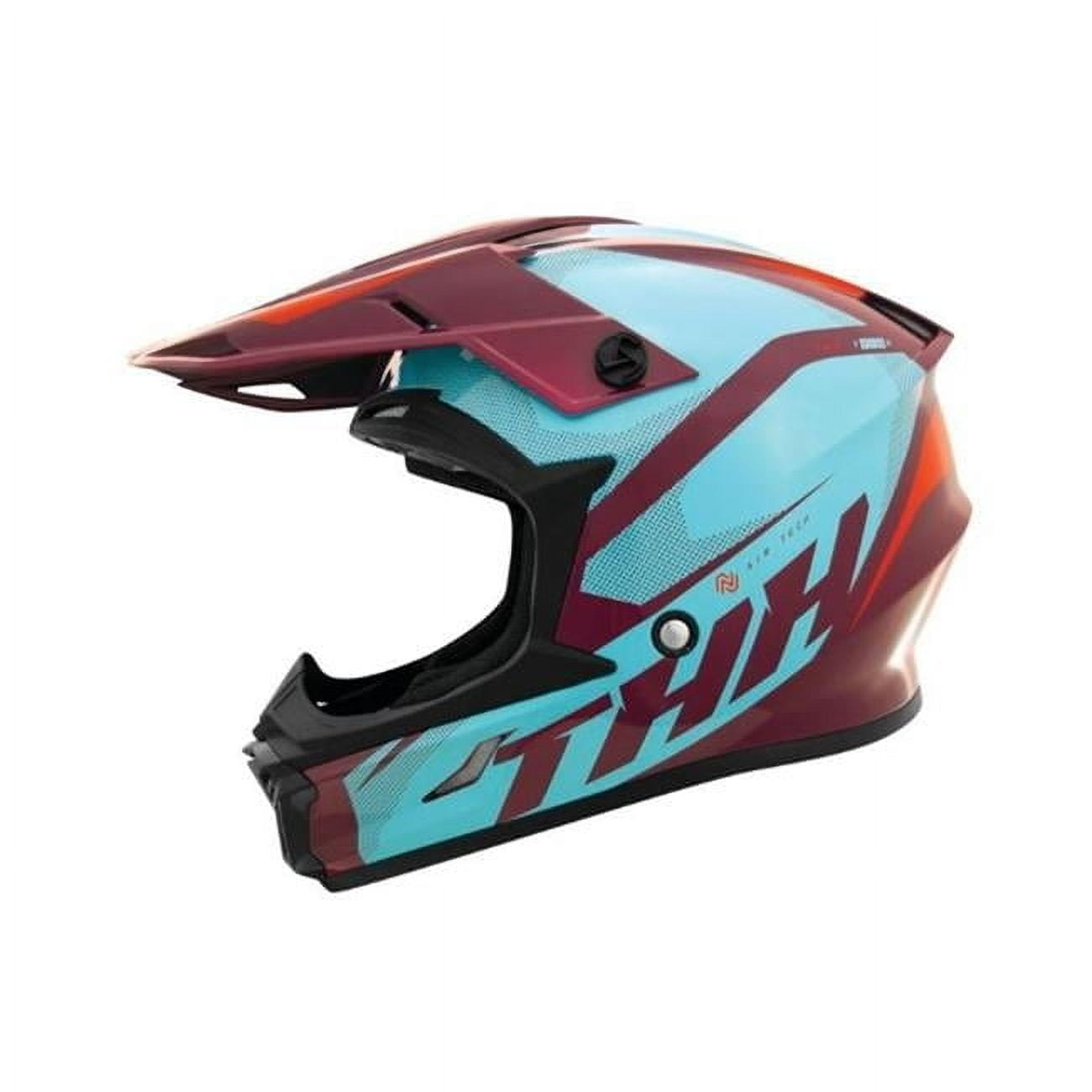 THH T710X Air Tech Youth MX Offroad Helmet Burgundy/Blue SM - Walmart.com