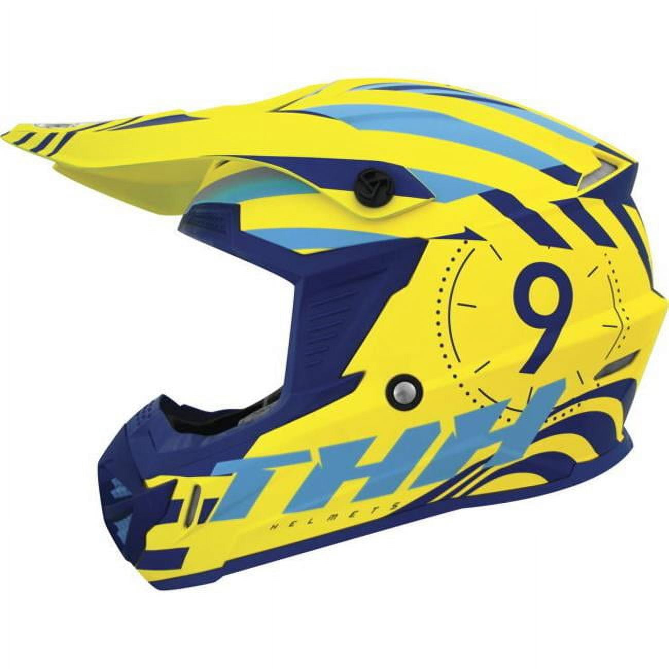 THH T730X Twister Youth MX Offroad Helmet Yellow/Blue SM - Walmart.com