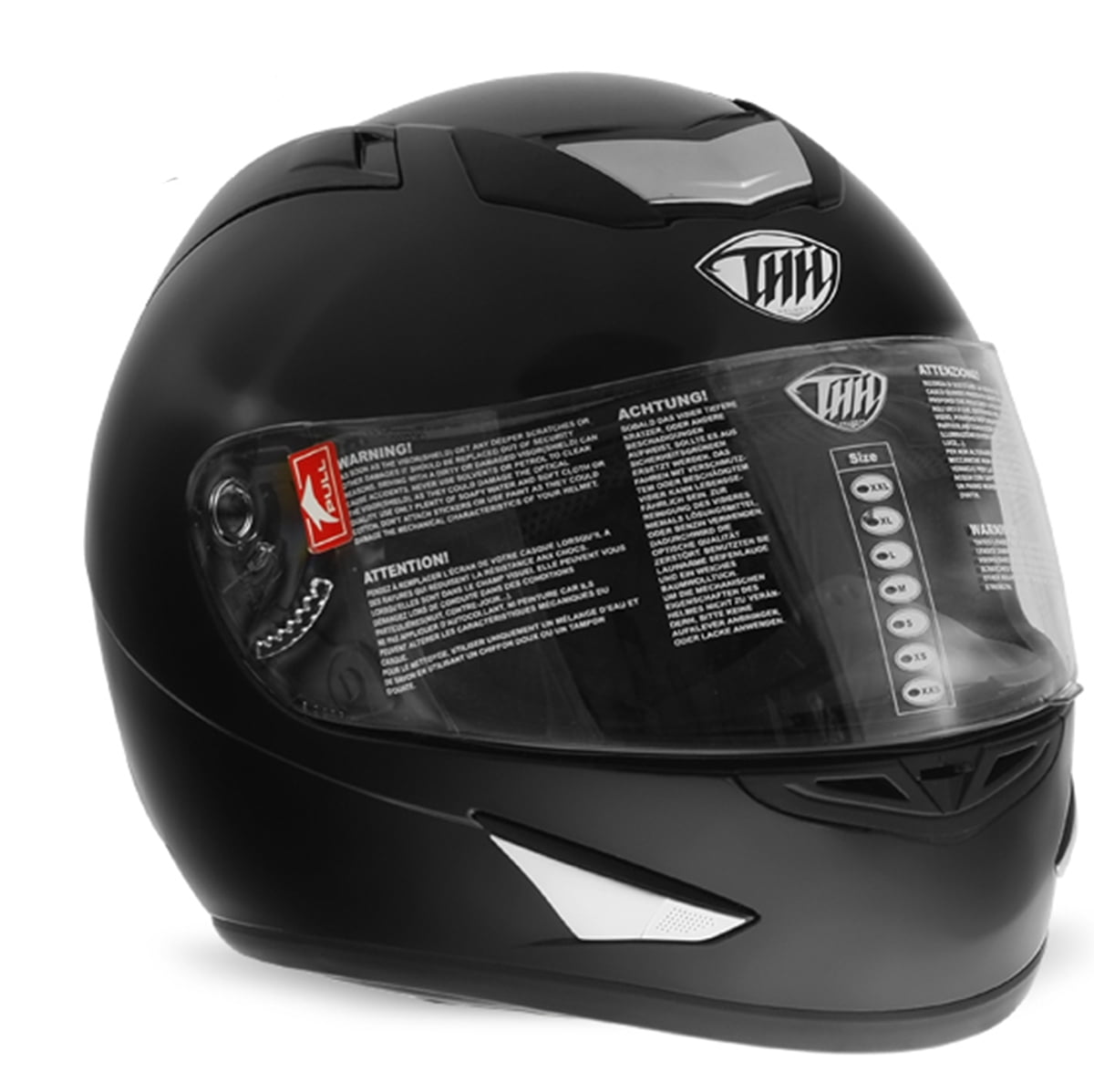 THH TS-41 ECE Solid Motorcycle Helmet Matte Black XXL - Walmart.com