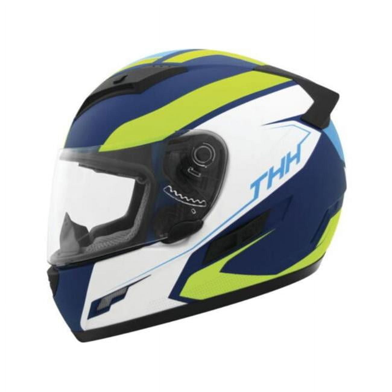 THH TS-80 Vision Motorcycle Helmet Blue/Yellow XL - Walmart.com