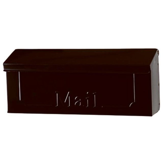 THHB0001 Galvanized Steel Horizontal Wall Mount Mailbox, Black ...