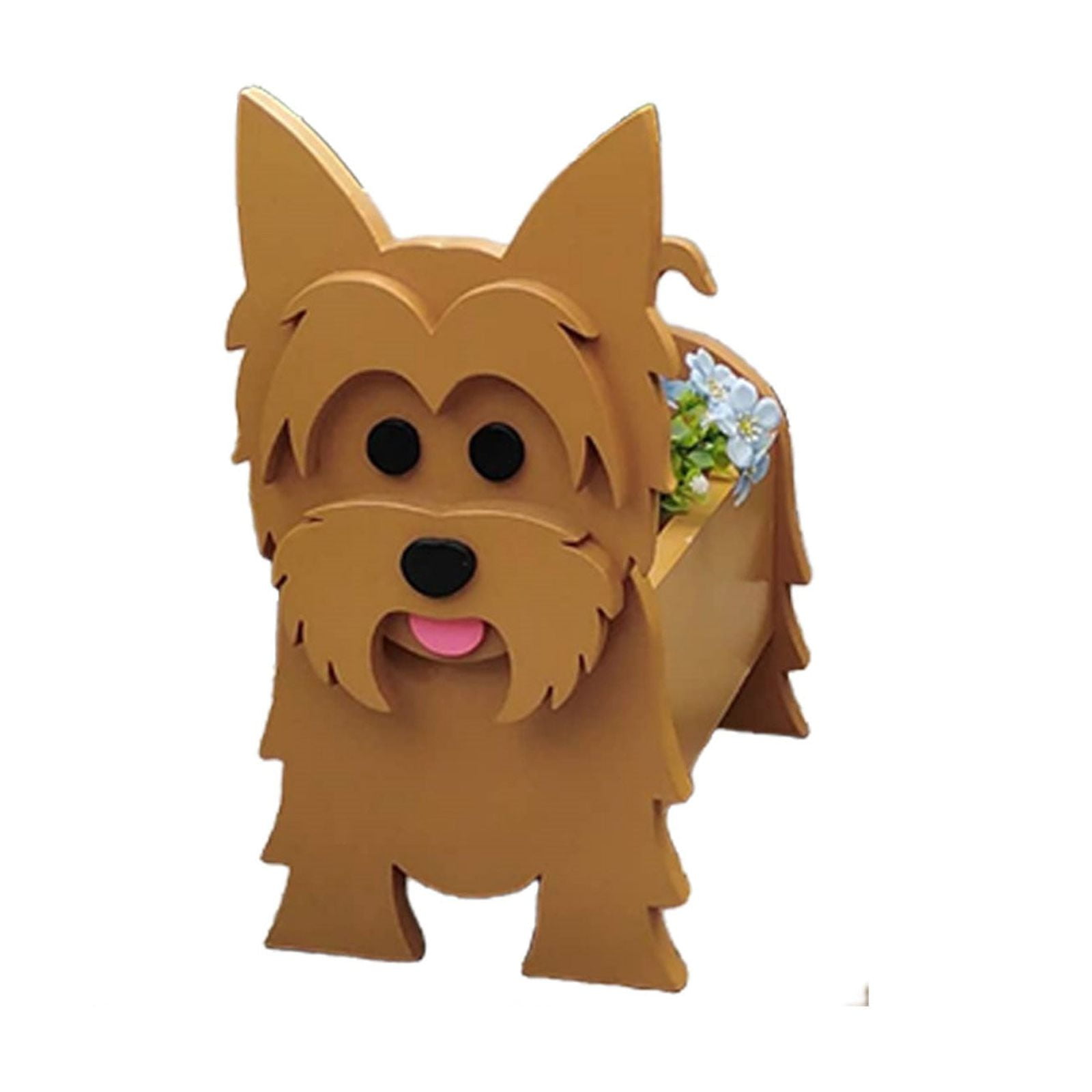 THHEIC Cute Dog Shaped Planter Pot, Decorative Garden Flower Pot for ...
