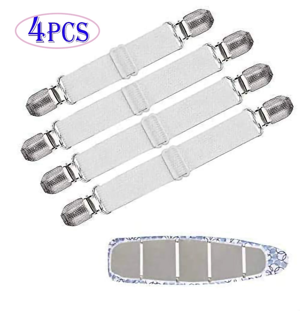 THICVEN Ironing Board Cover Clips, Adjustable Ironing Board Pad Braces ...