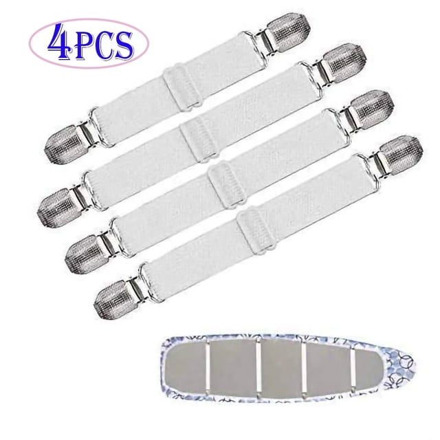 THICVEN Ironing Board Cover Clips, Adjustable Ironing Board Pad Braces ...