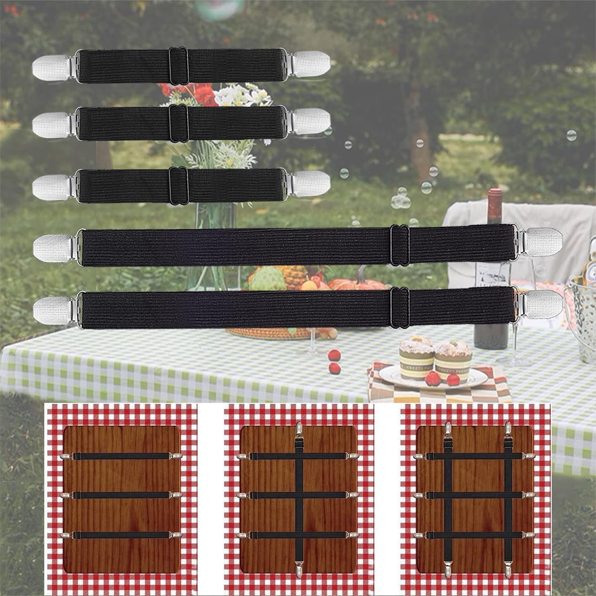 THICVEN Tablecloth Straps 5Pcs ,Tablecloth Clips Fasterners, Perfect ...