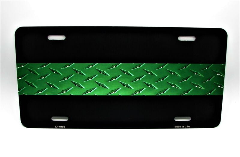 THIN GREEN LINE METAL CAR NOVELTY LICENSE PLATE FEDERAL AGENTS MILITARY ...
