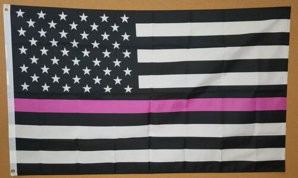 THIN PINK LINE 3'x5' FLAG BREAST CANCER SUPPORT BANNER SURVIVORS ...