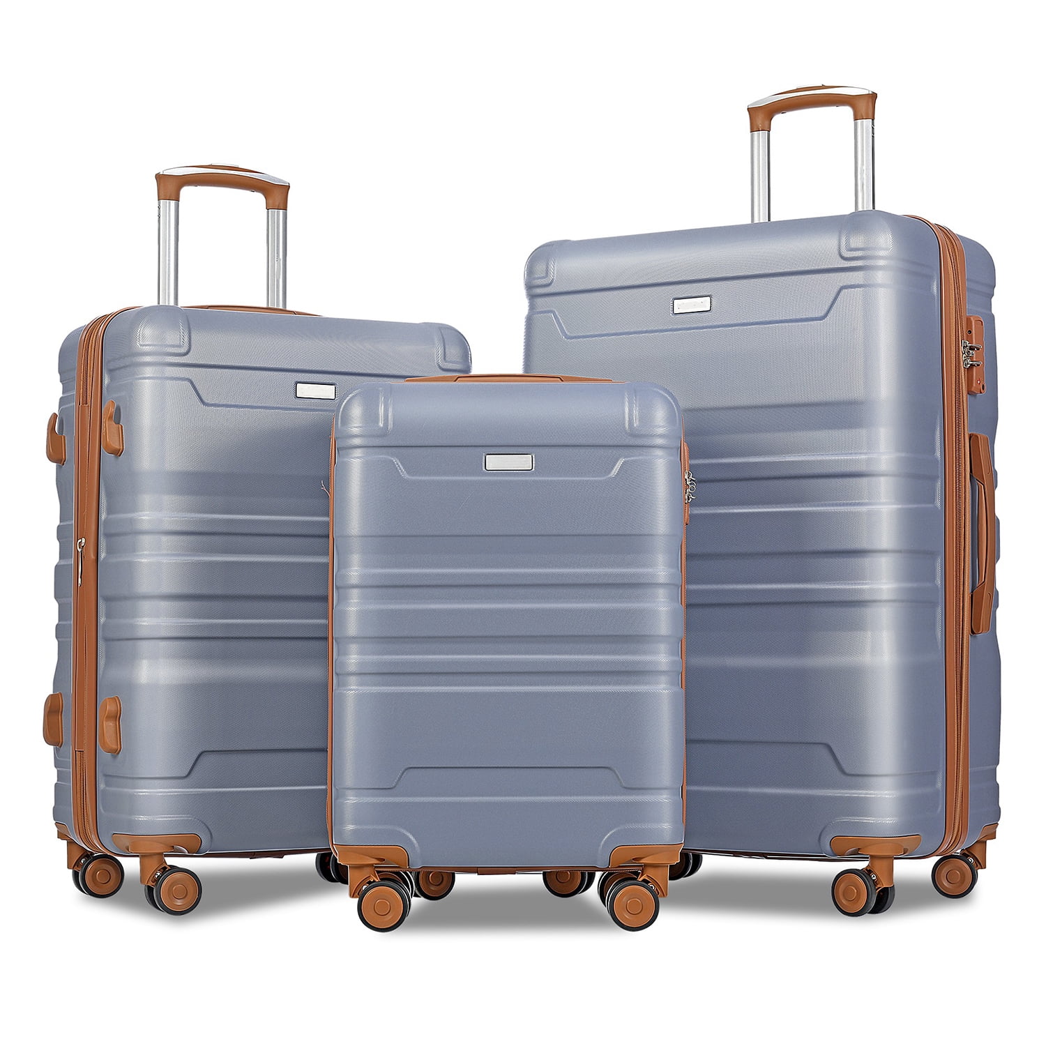 THINK 30, 3 Piece Luggage Sets Expandable Hard Shell Set with Spinner ...