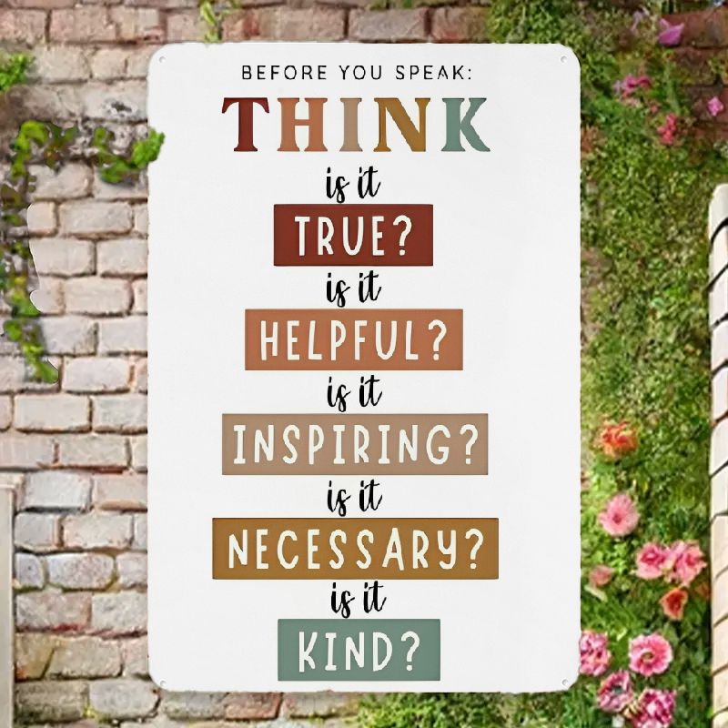 THINK Acronym Poster 8*12 Inch Art with Iron Painting,Restaurant Bar ...