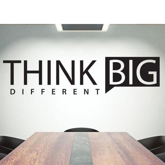 THINK BIG DIFFERENT Vinyl Wall Stickers Office Wall Decal Teamwork ...