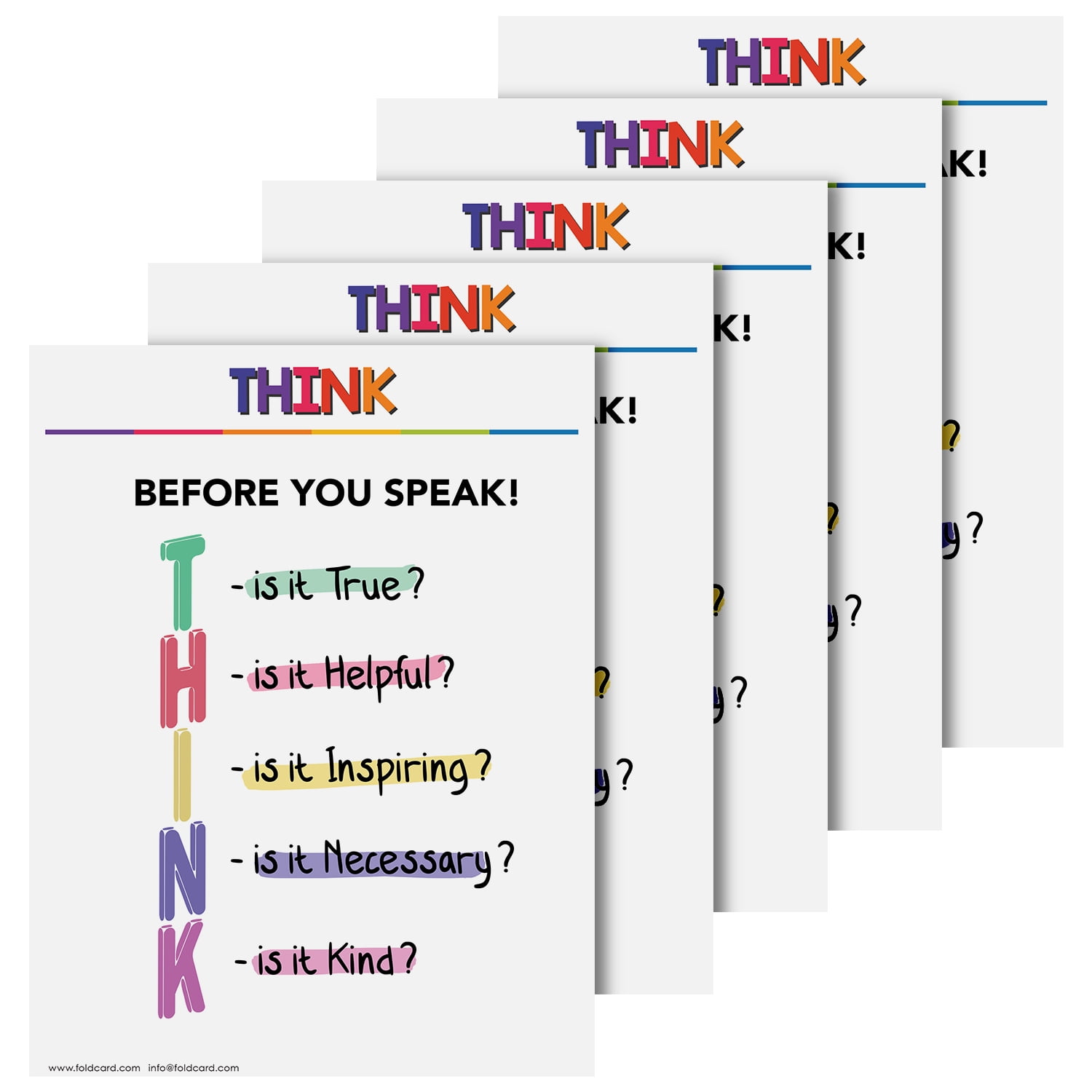 THINK Before You Speak Calming Corner Poster – Feelings Emotions ...