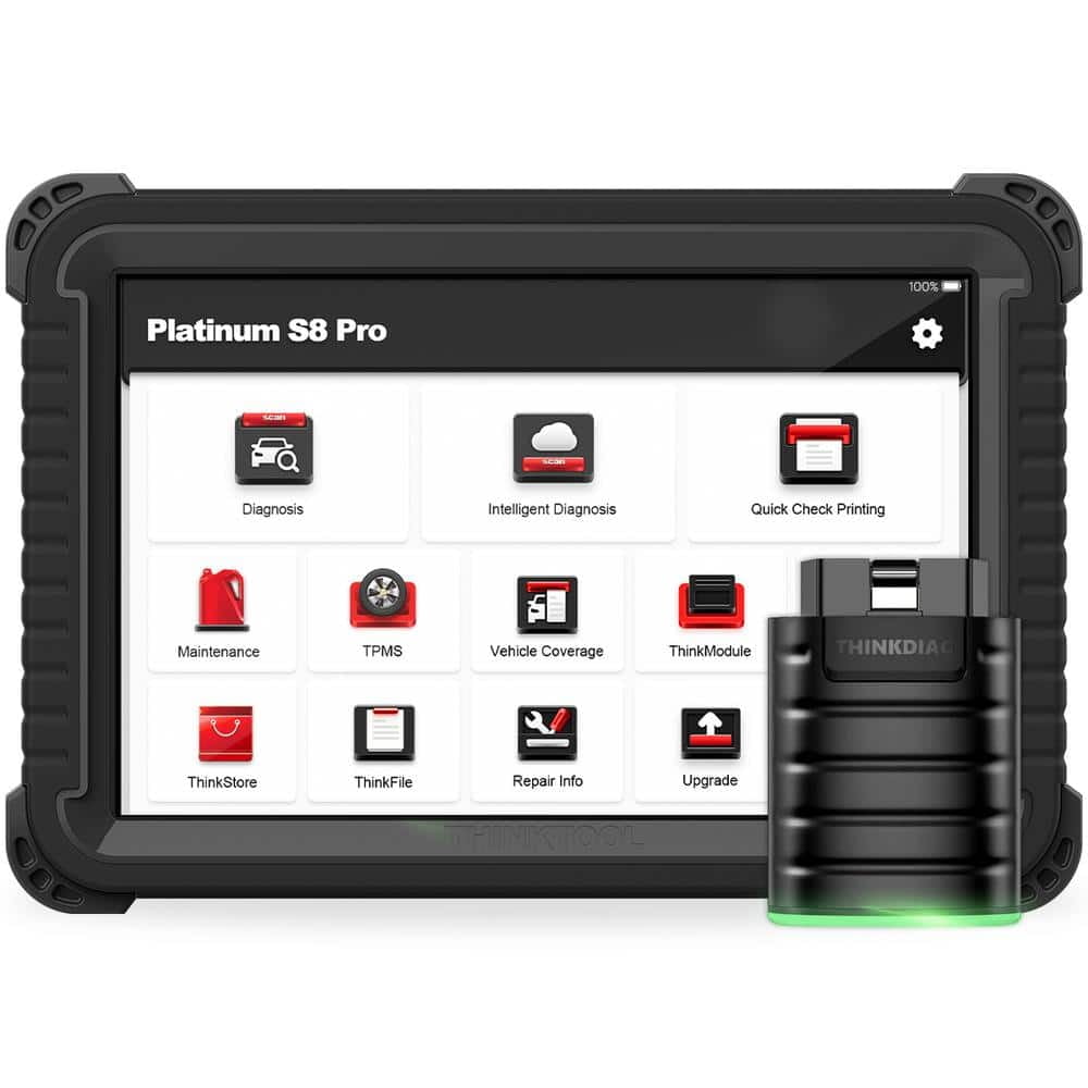 THINKCAR PLATINUM S8 PRO - 8" Inch Touchscreen OBD2 Scanner Car Code ...