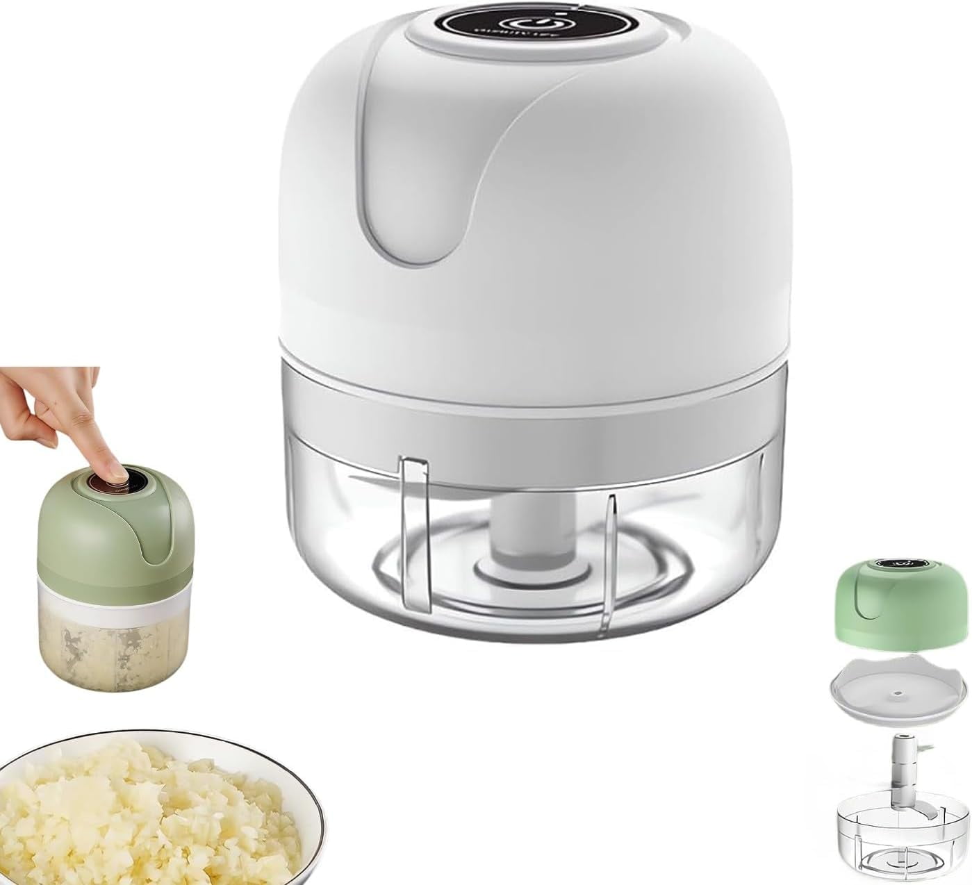 THINKYOU Electric Garlic Grinder - Portable and Upgraded Kitchen ...