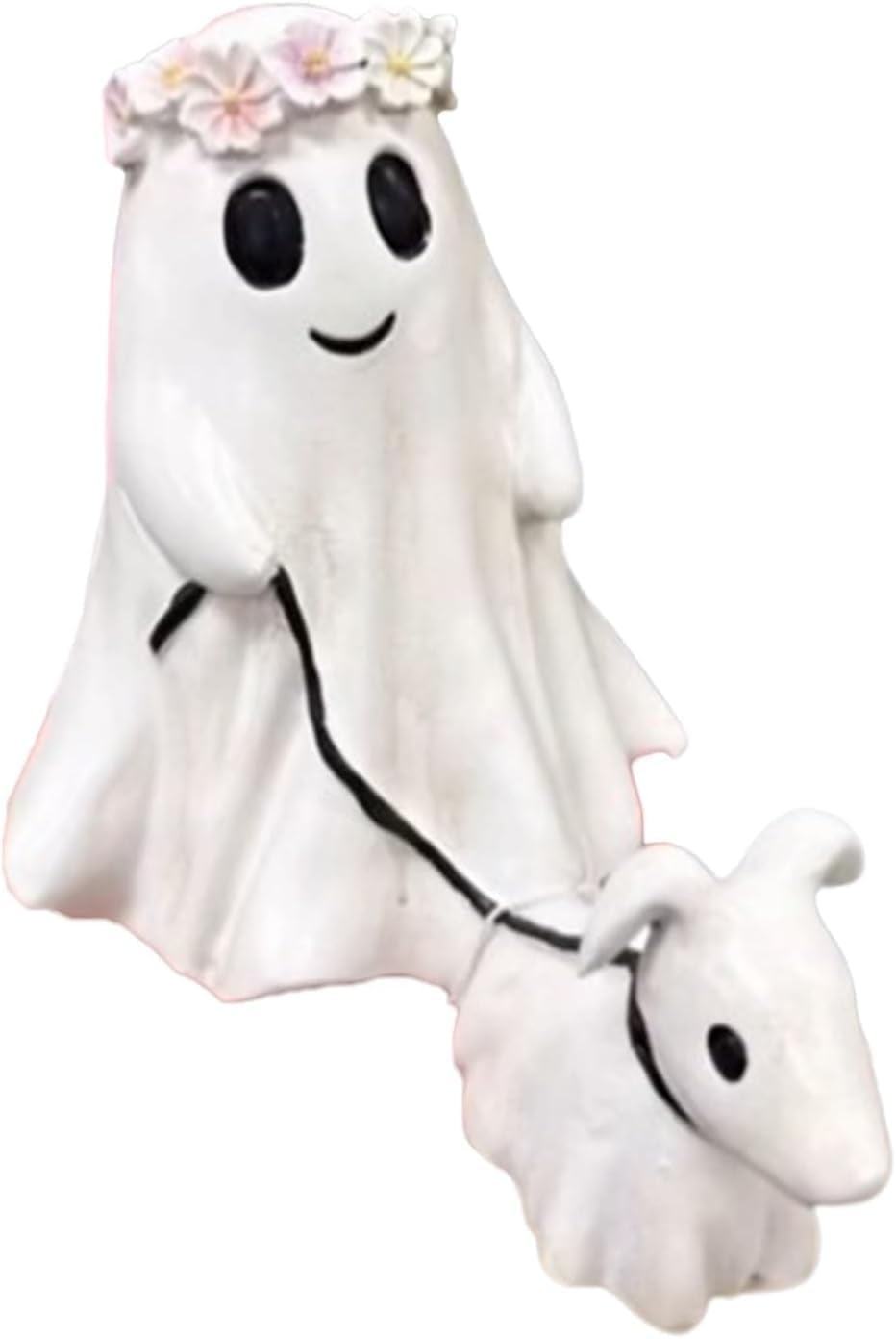 THINKYOU Halloween Ghost Dog Statue - Cute Ghostly Companion for Spooky ...