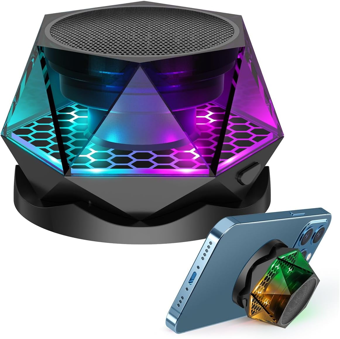 THINKYOU Magnetic Bluetooth Speaker: Mini Portable Wireless Device with ...