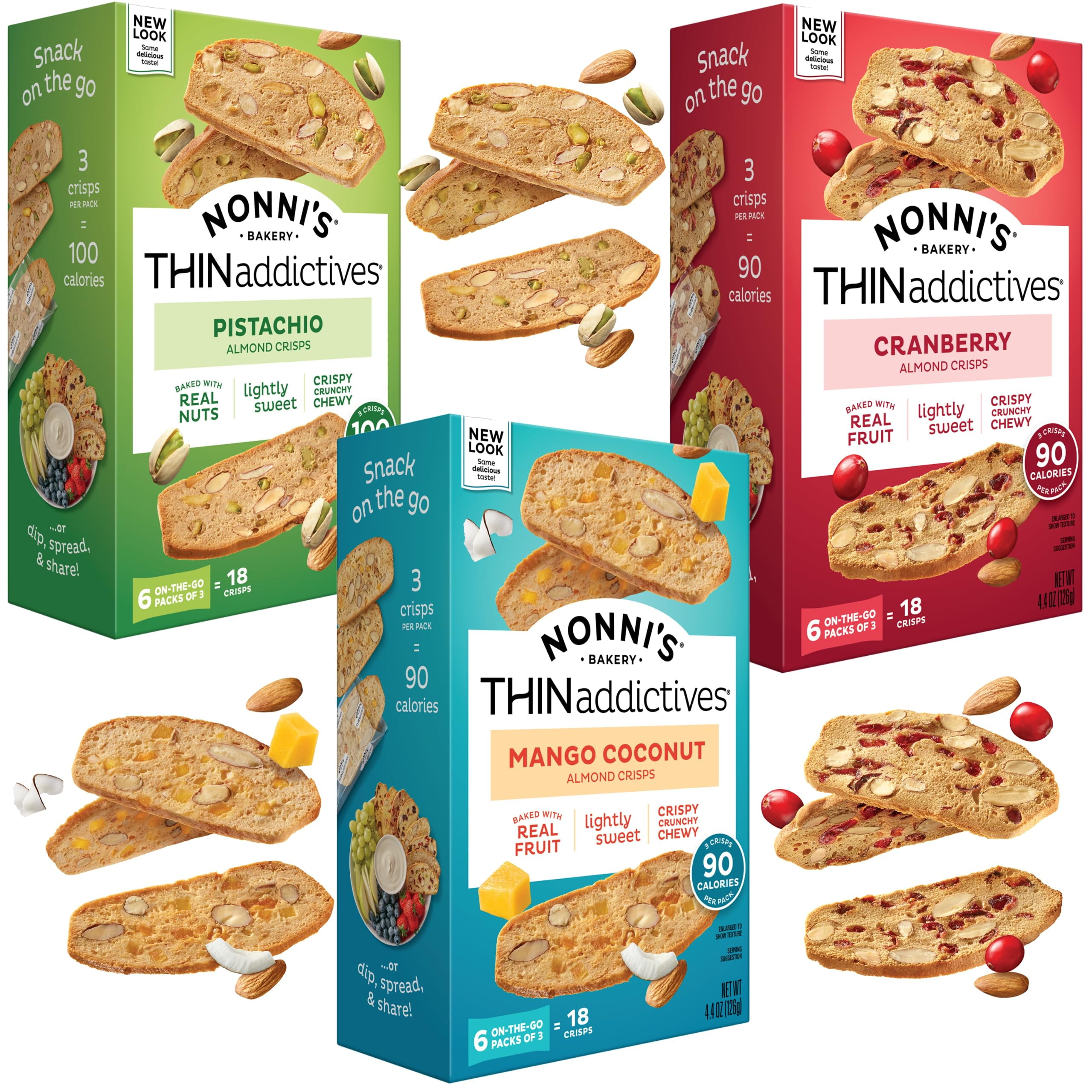 THINaddictives Variety 3 Pack - 3 Flavors w/ 18 Cookies Per Box - Sweet ...