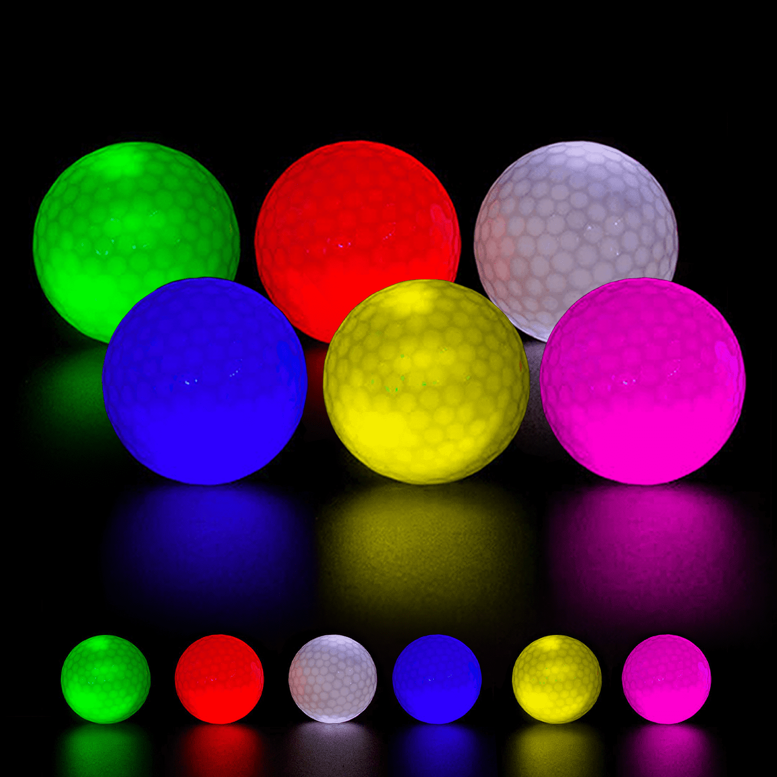 THIODOON Glow in the Dark Golf Balls, Fun LED Night Golf Balls, Indoor ...