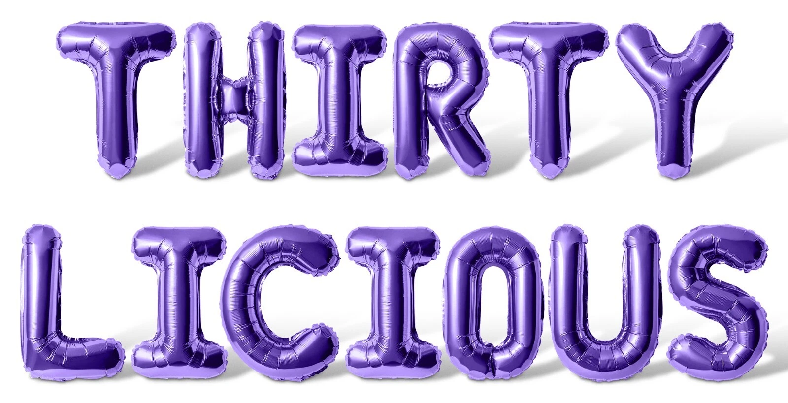 THIRTY LICIOUS Letter Balloon Banner - 30th Birthday Party Decorations ...