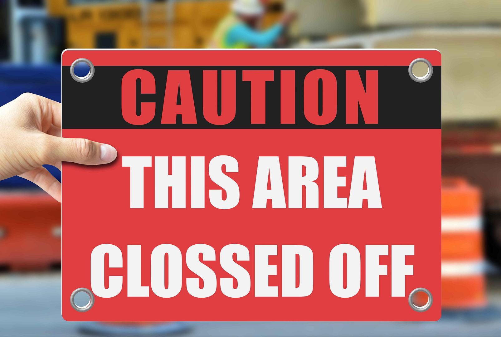 THIS AREA CLOSED OFF | Warning Notice Caution Danger 3mm PVC Sign ...