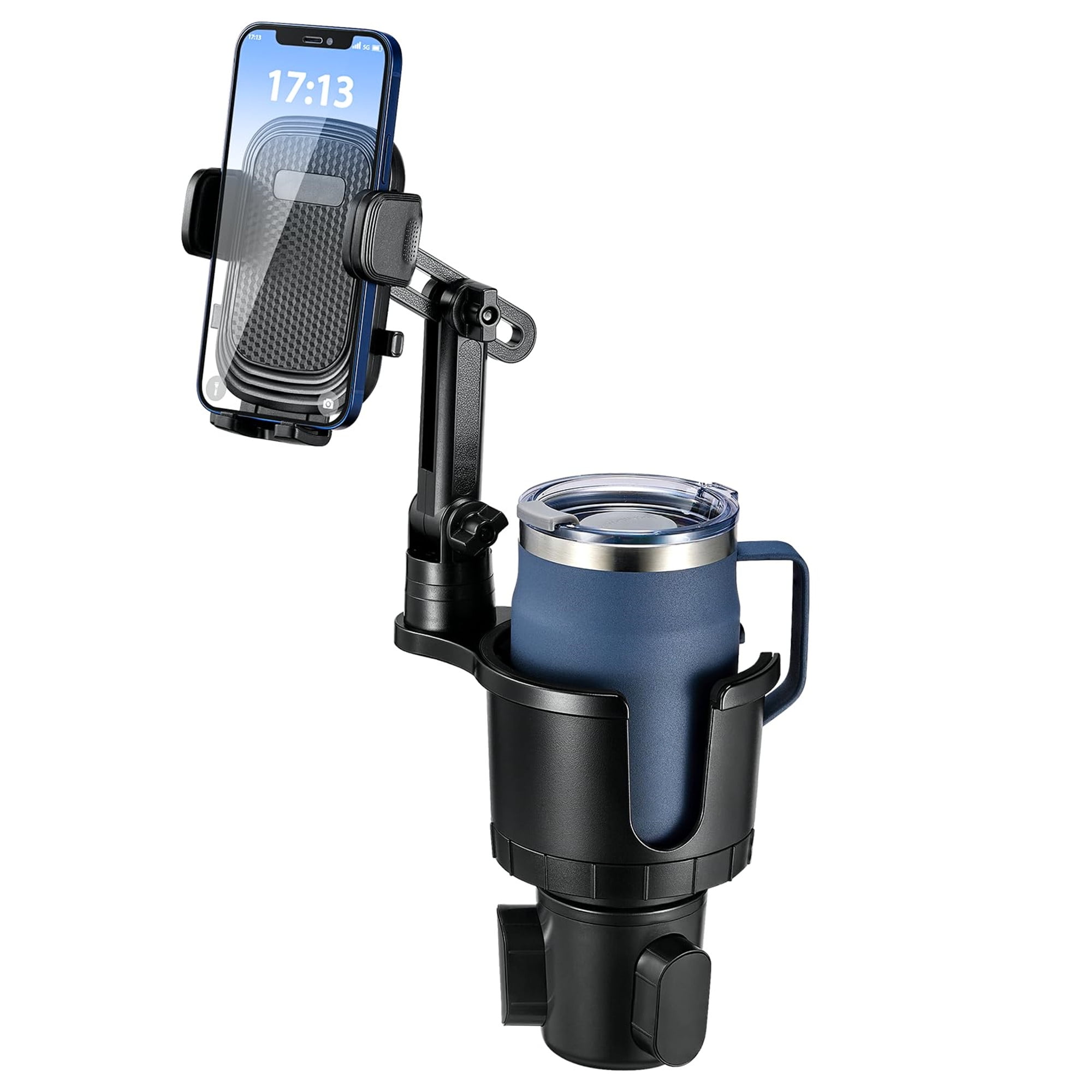 Cup Holder Phone Mount for Car, Upgraded 2 in 1 Car Cup Phone Holder ...