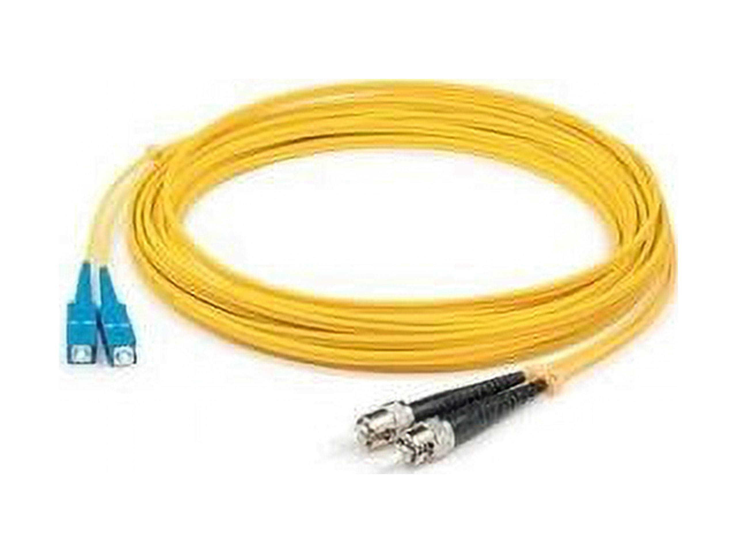 THIS IS A 2M SC (MALE) TO ST (MALE) YELLOW DUPLEX RISER-RATED FIBER ...
