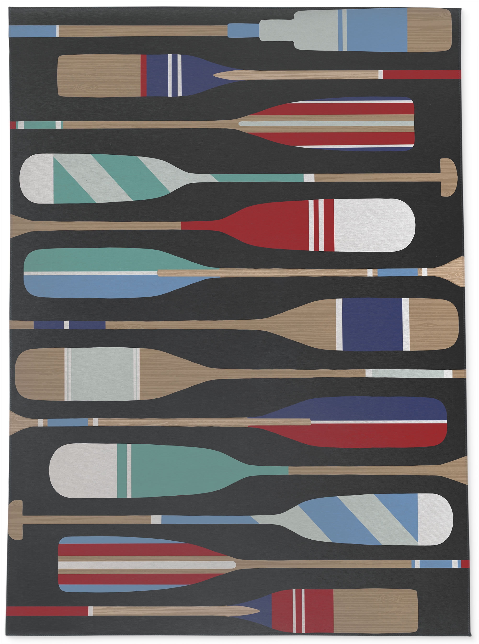 THIS OAR THAT CHARCOAL Outdoor Rug By Kavka Designs - Walmart.com