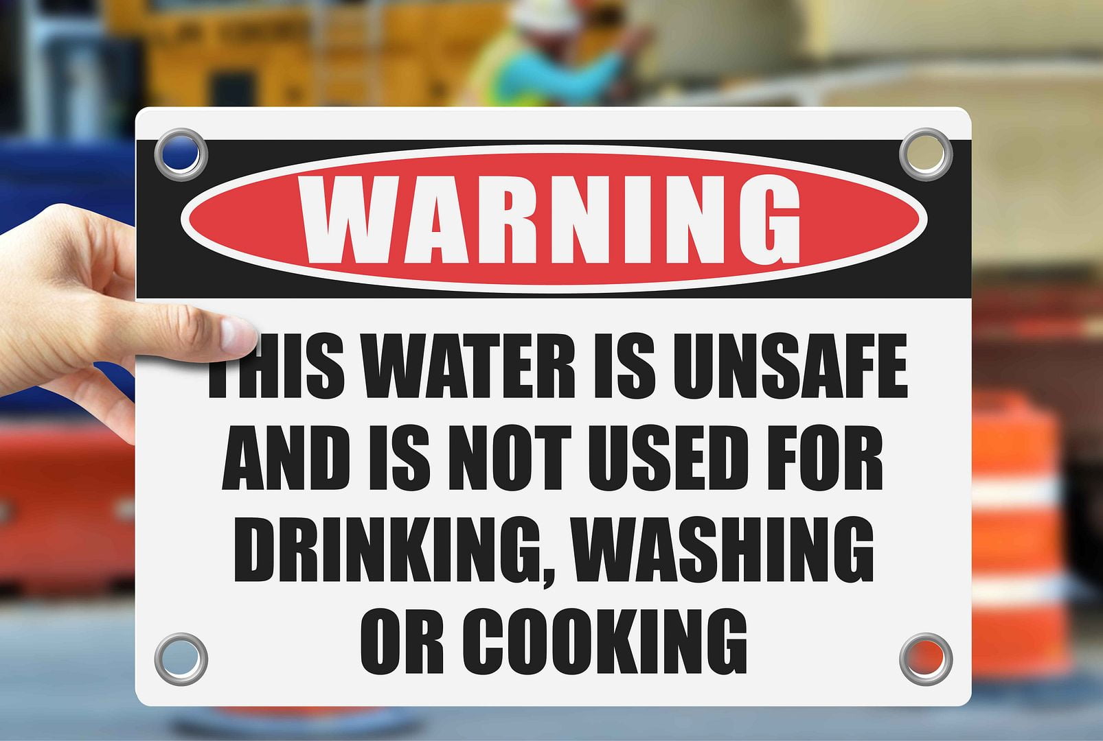 THIS WATER IS UNSAFE AND IS NOT TO BE USED FOR DRINKING, WASHING OR ...