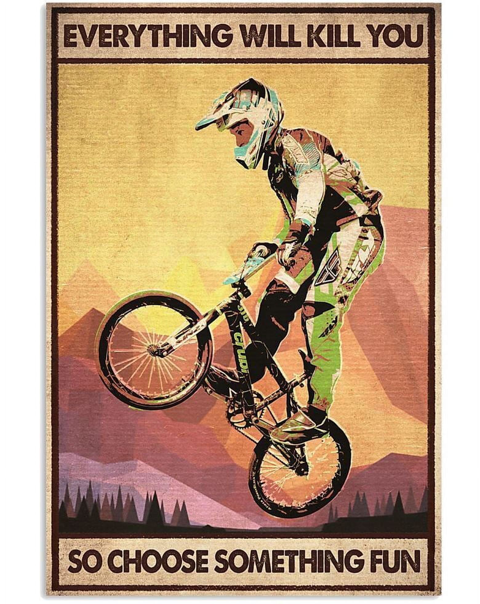 THIYOTA Biker Everything Will Kill You So Choose Something Fun Vertical ...