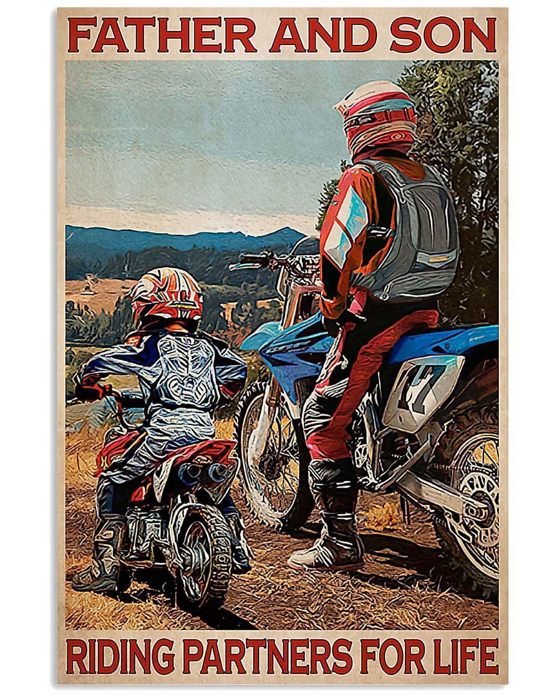 THIYOTA Motorcycle Father And Son Vertical Poster Art Decor Home Puzzle ...