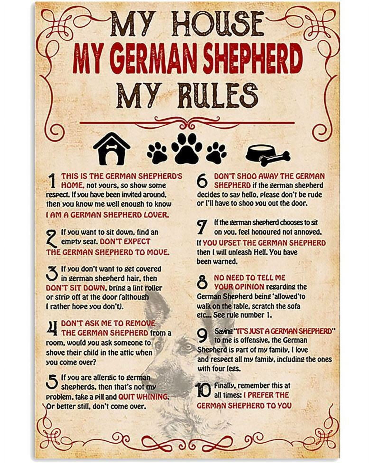 THIYOTA My German Shepherd My House My Rules Poster Art Print Gift For ...