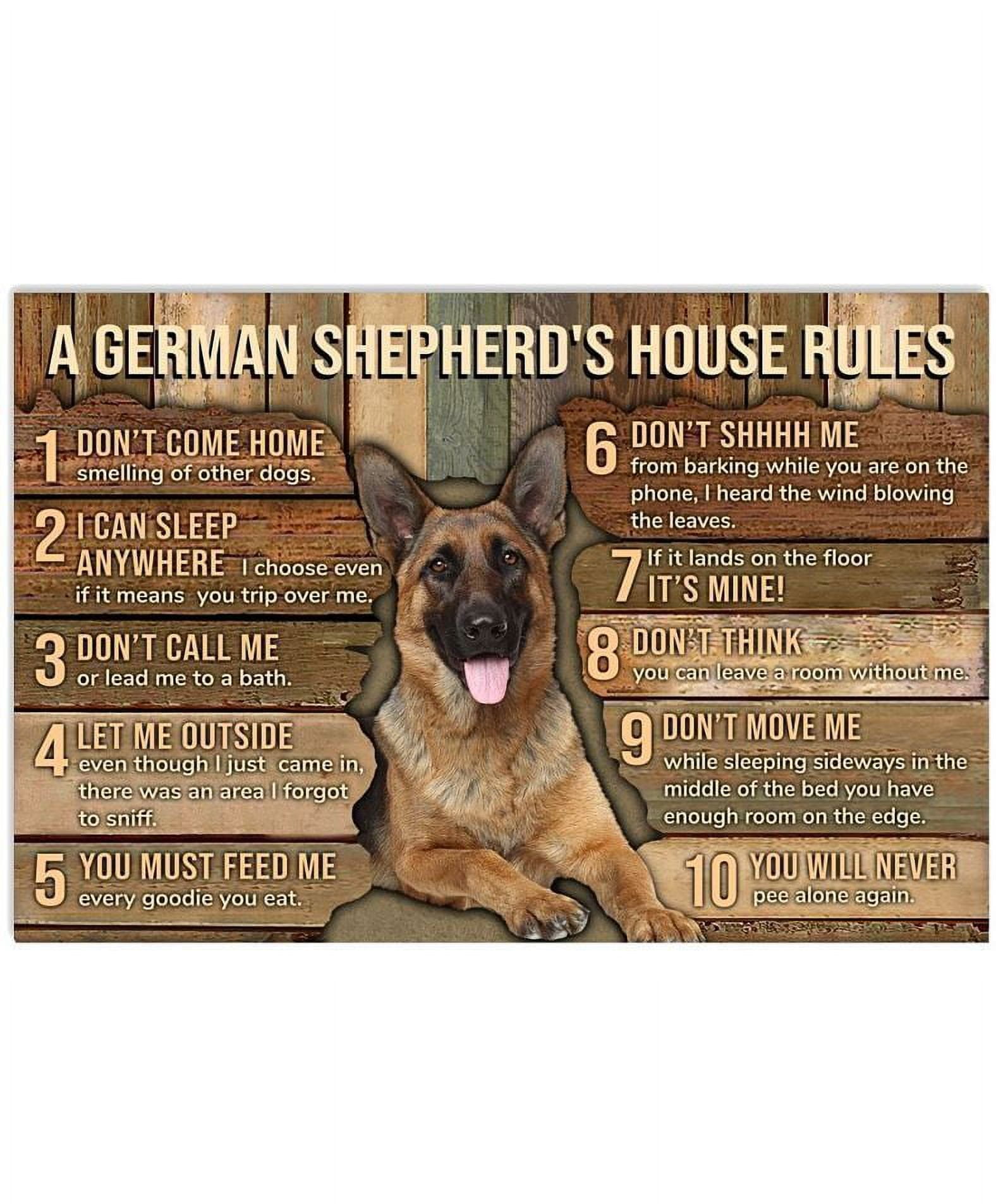 THIYOTA My House My German Shepherd My Rules Poster Art Print Gift For ...