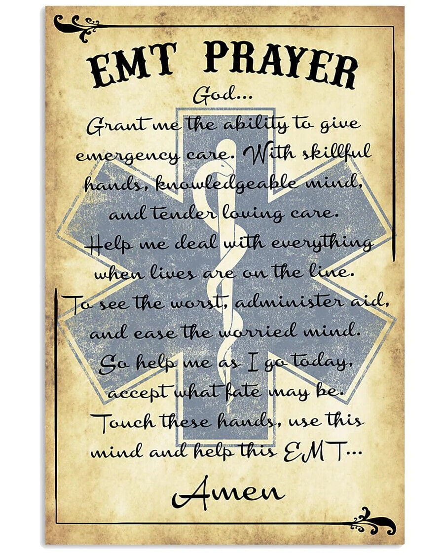 THIYOTA Paramedic Emt Prayer Vertical Poster Art Decor Home Puzzle 300 ...